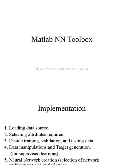Matlab Nn Toolbox Pdf Matlab Scientific Modeling