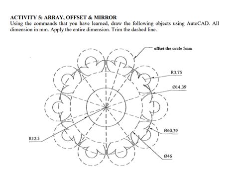 Solved Activity 5 Array Offset And Mirror Using The Commands