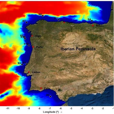 the defined unstructured mesh grid system a bathymetry b and buoy
