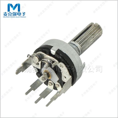 10pcs Curved Foot Rotating Carbon Film With Switch Potentiometer Rv17