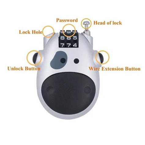 Multipurpose Security Number Digit Mini Cable Lock Plastic Cable Thickness 7 Mm At 300