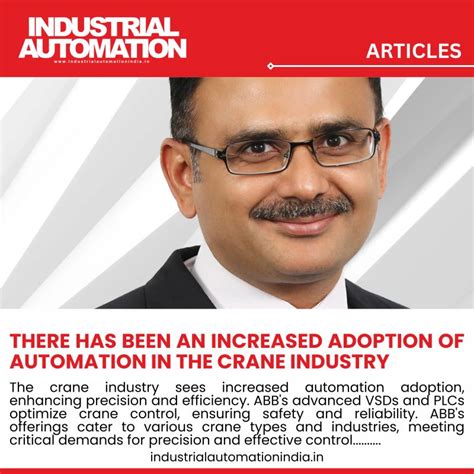Industrial Automation Magazine On Linkedin Craneautomation Industryinnovation Abbindia