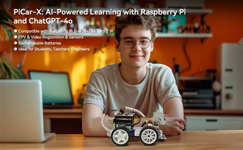 Sunfounder Picar X Ai Video Robot Car Kit For Raspberry Pi