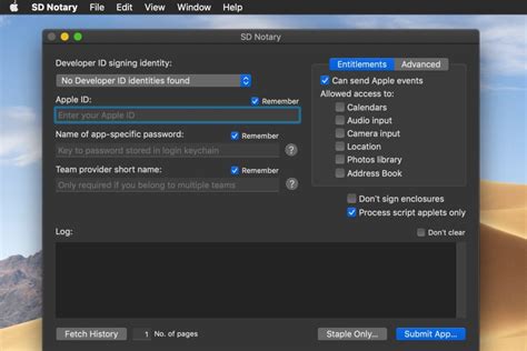 Macos 1014 Mojaveで導入されたappleの公証をxcodeを使わずに取得するためのユーティリティ「sd Notary」が