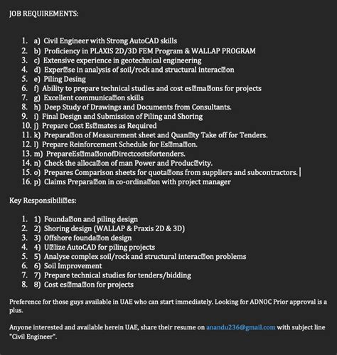 Anandhu Mohan On Linkedin Urgent Hiring Civil Engineers Looking For