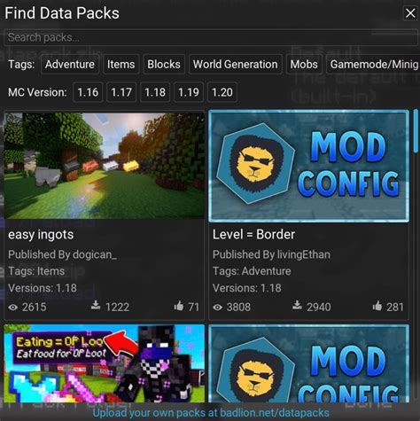 Find Out What Minecraft Data Packs Are Badlion Client
