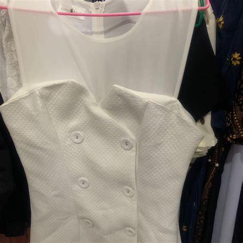 เดรสสีขาวใส่ออกงานใส่ทำงาน Shopee Thailand