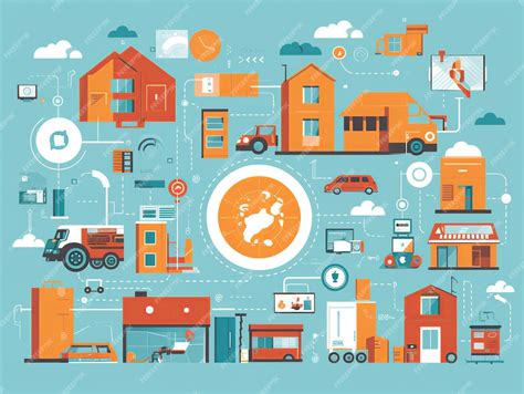 Premium Ai Image Iot Communication Protocols Illustration