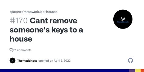 Cant Remove Someones Keys To A House · Issue 170 · Qbcore Framework Qb Houses · Github