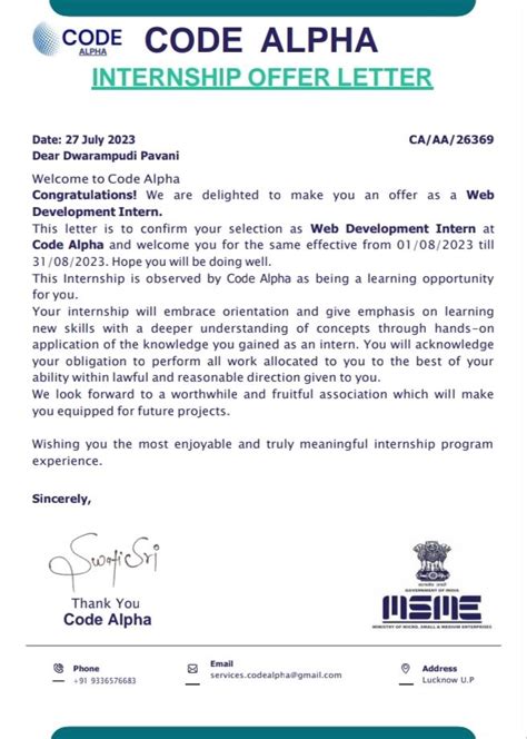 Codealpha Webdevelopment Internship Pavani Dwarampudi