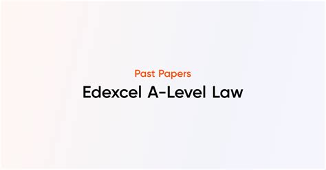Edexcel A Level Law Past Papers Tutorchase