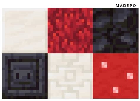 Minecraft Red Black And White Color Pallete Minecraft Blocks