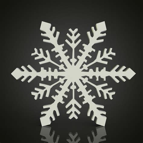 Detailed Snowflake Stl Model For Cnc Router Engraver Artcam Aspire