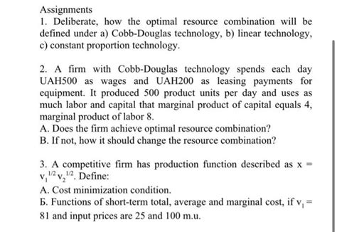 Solved Assignments 1 Deliberate How The Optimal Resource
