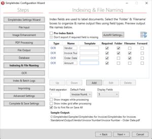 File Indexing Pages SimpleIndex