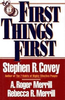 First Things First To Live To Love To Book By Stephen R Covey