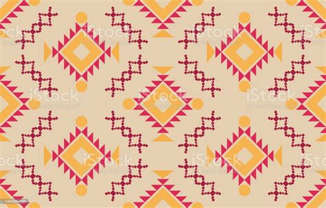 나바호 어 직물 원활한 패턴 기하학적 부족 민족 전통 배경 아메리카 원주민 디자인 요소 카펫 벽지 의류 양탄자 인테리어 벡터 일러스트 자수 디자인 0명에 대한 스톡 벡터