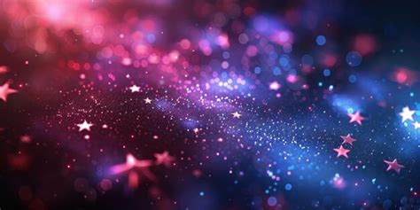 Fourth Of July Celebration Background With Stars And Lights Generative