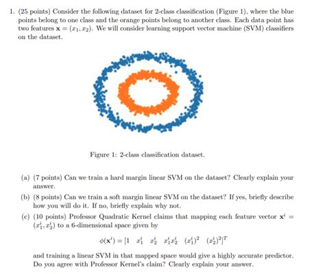 Solved 1 25 Points Consider The Following Dataset For