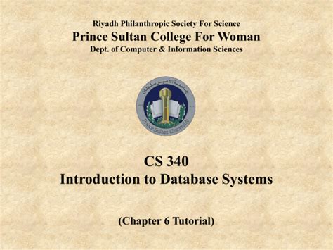 Database Systems Tutorial Relational Algebra And Calculus