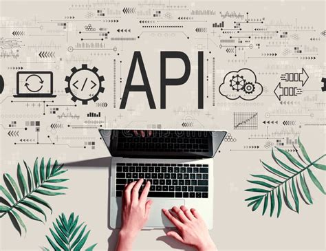 Api Application Programming Interface Concept With Person Using A Laptop Stock Photo Image
