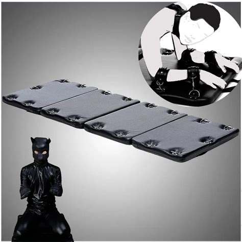 Premium Bondage Board Black Bdsm Foldable Bondage Board With D Rings Thick Padded Sex Slavery