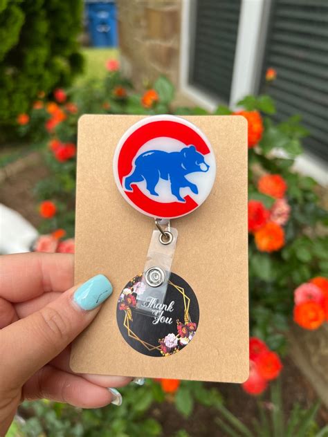 Chicago Cubs Badge Reel Etsy