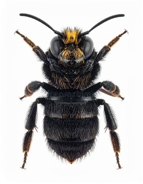 Detailed Carpenter Bee Isolated On White Background Stock Illustration