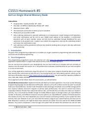 Hw5 1 Pdf CS553 Homework 5 Sort On Single Shared Memory Node