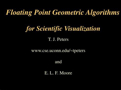 Ppt Floating Point Geometric Algorithms Powerpoint Presentation Free Download Id 3798618