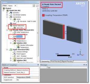 Thermal Contact At Joints Ansys Mechanical Workbench