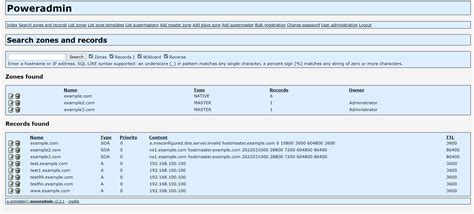 Poweradmin 221 Powerdns 46 Not Showing Some Dialogs List Zone