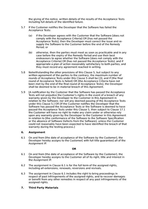 Software Development Agreement Standard Docular