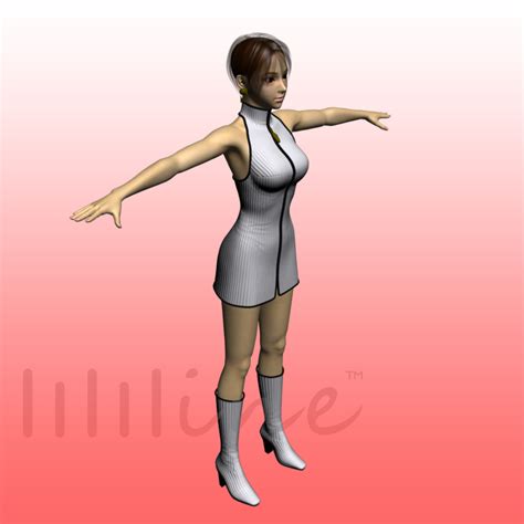 Oriental Sexy Girl Beauty 3d Model 0056