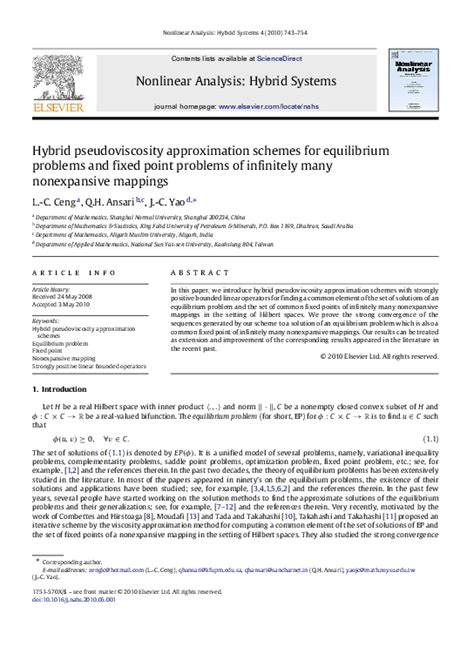 Pdf Hybrid Pseudoviscosity Approximation Schemes For Equilibrium