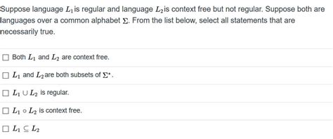 solved suppose language l is regular and language l2 is