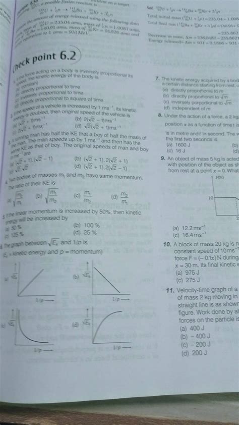 Velocity Time Graph Of A Of Mass 2 Kg Moving In Straight Line Is As Showr