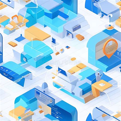 Smartphone App Provides Business Charts And Data Analysis Via Isometric Phone Stock