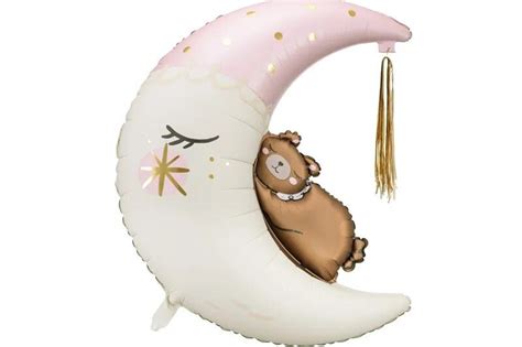 Балон с плюшено мече на луната