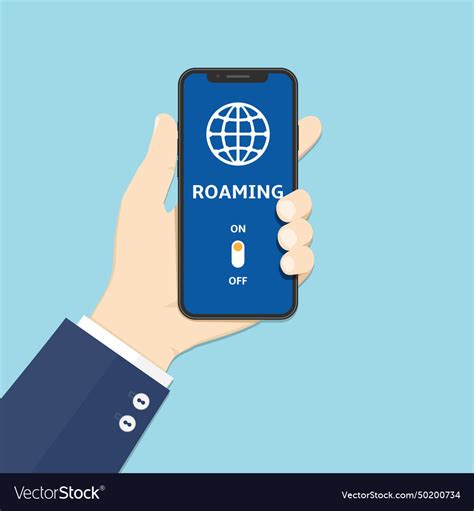 Flat Of International Roaming Royalty Free Vector Image