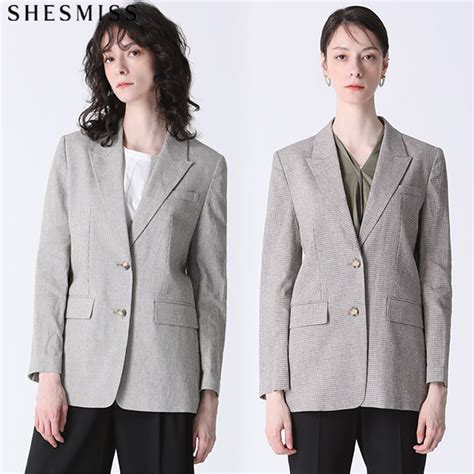 포스티 쉬즈미스 고품격 패턴 린넨 투버튼 재킷