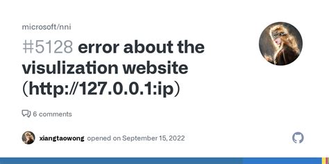 Error About The Visulization Website 127001ip · Issue 5128 · Microsoftnni · Github