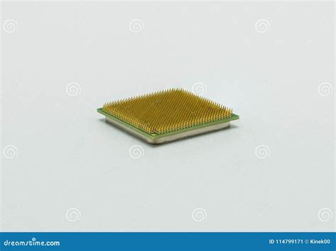 Fine Del Cpu Del Microprocessore Del Computer Su Su Fondo Bianco Con Il Percorso Di Ritaglio
