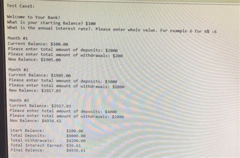 Solved Write A Program That Calculates The Balance Of A