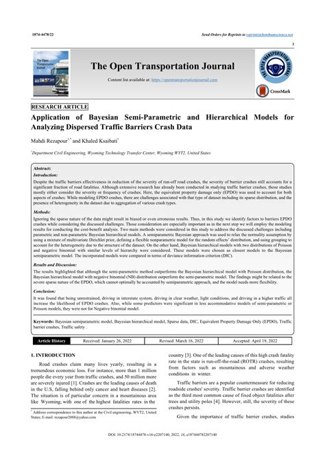 Pdf Application Of Bayesian Semi Parametric And Hierarchical Models