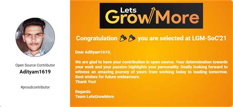 Adityam Rajeev On Linkedin Letsgrowmore Opensource Makinganimpact