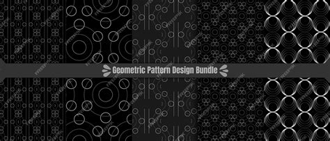 Premium Vector Set Of Geometric Seamless Patterns Abstract Geometric Hexagonal Graphic Design
