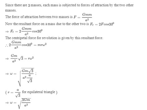 6 Three Particles Each Of Mass M Rotate In A Circle Of Radius R With Uniform Angular Speed A