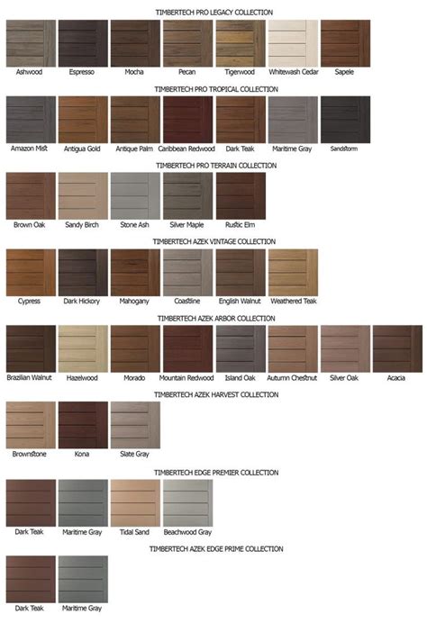 Timbertech Decking Color Chart Inforgraphic Timbertech Decking