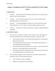 Chapter 1 Principles Of CPT Coding 9E EXERCISES Docx Babe Name Chapter 1 Introduction To